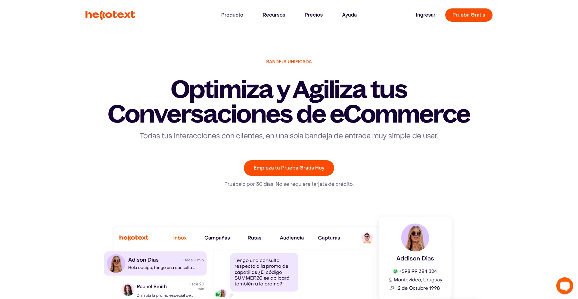 Bandeja Unificada | Hellotext