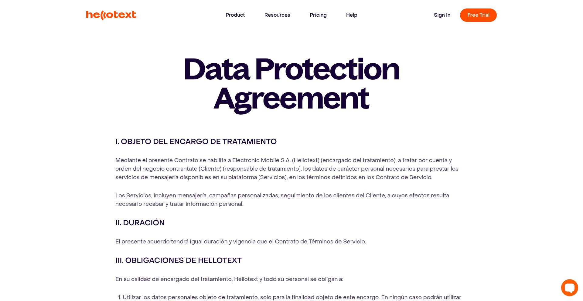 Data Protection Agreement | Hellotext