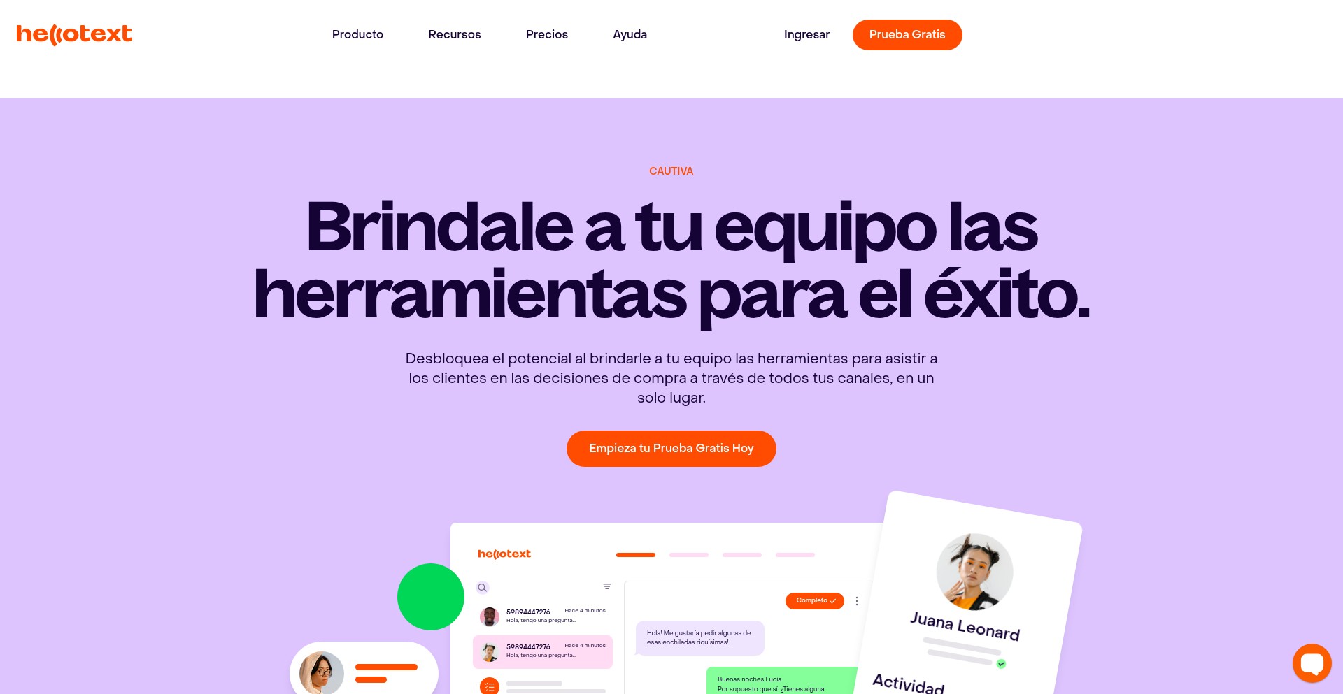 Brindale a tu equipo las herramientas para el éxito. | Hellotext