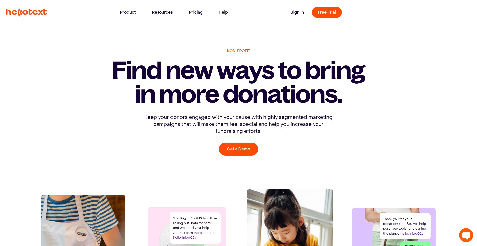 Find new ways to bring in more donations. | Hellotext
